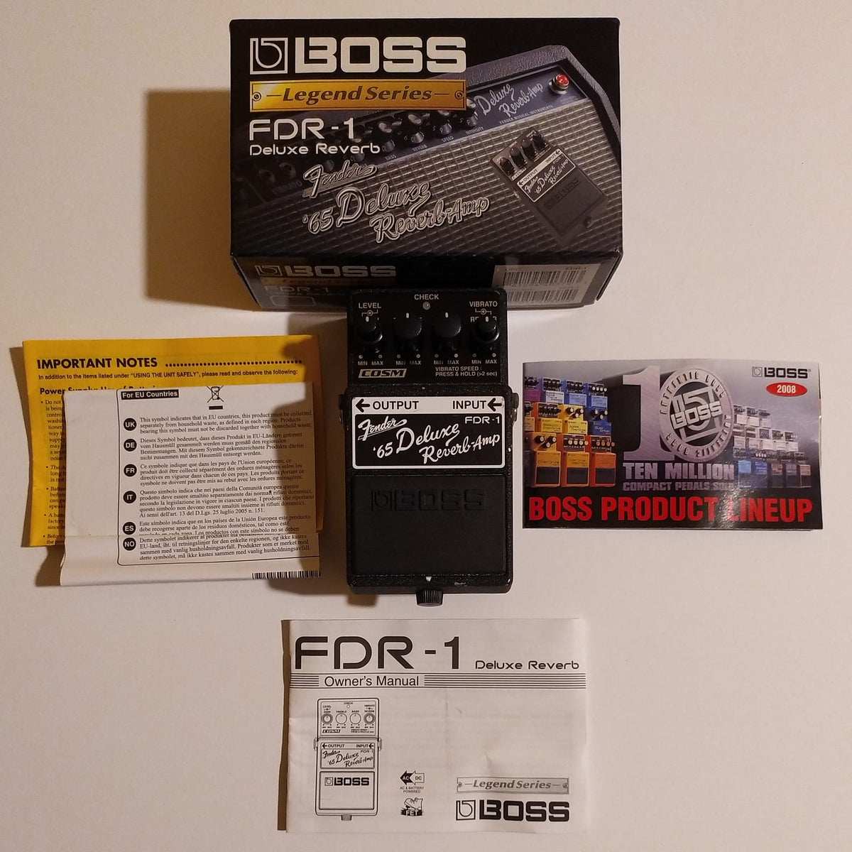 Boss FDR-1 Fender '65 Deluxe Reverb-Amp w/box, manual & catalog ...